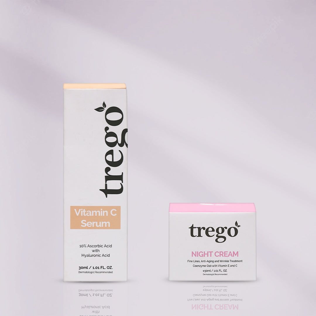 Brightening Bundle Vitamin C Serum and Night Cream - Trego – Trego.pk